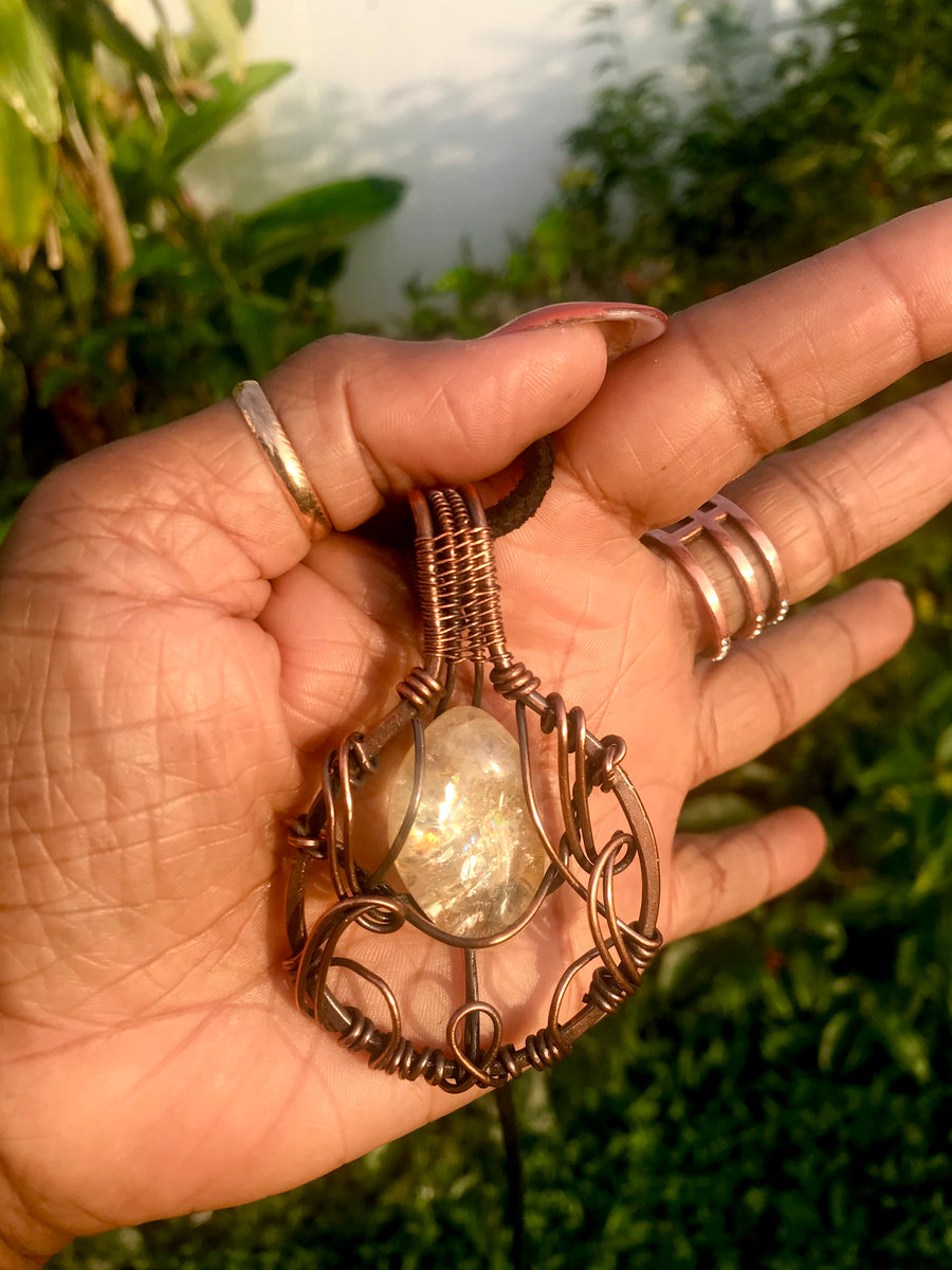 Citrine SHIELD (Lg.) – Copper Crystal Energy